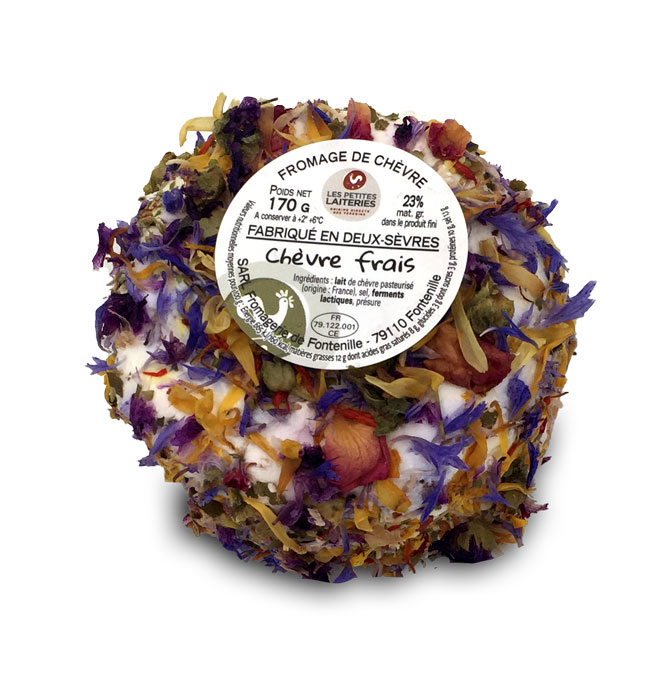 Chèvre frais aux fleurs - un fromage des Petites Laiteries